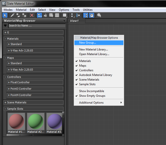 Slate Materiol Editor 3dsmax